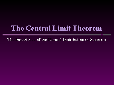 The Central Limit Theorem